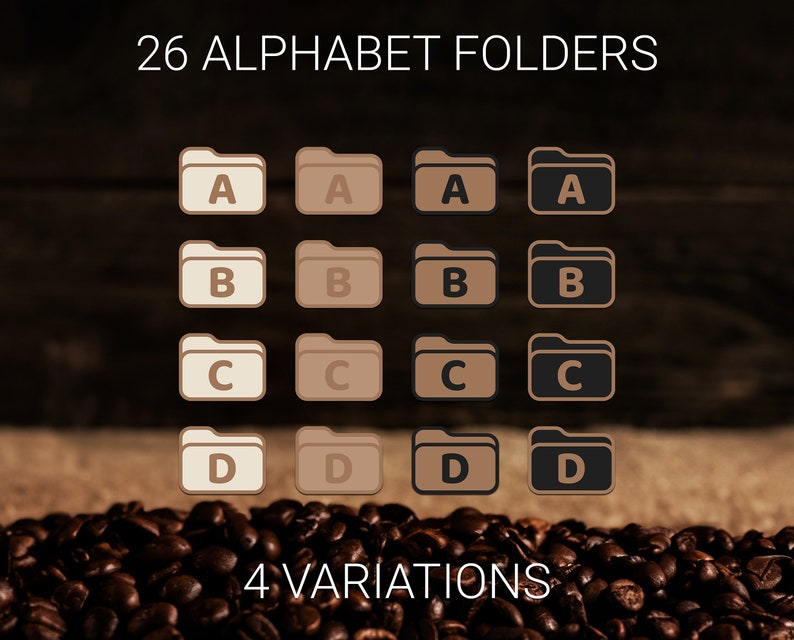 Brown Desktop Icons, Aesthetic Coffee Desktop Wallpapers, Cute Folders ...