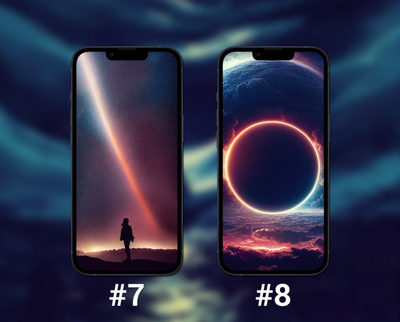 Night Sky Wallpapers Iphone Lock Screen Astronomy Ios 16 - Etsy