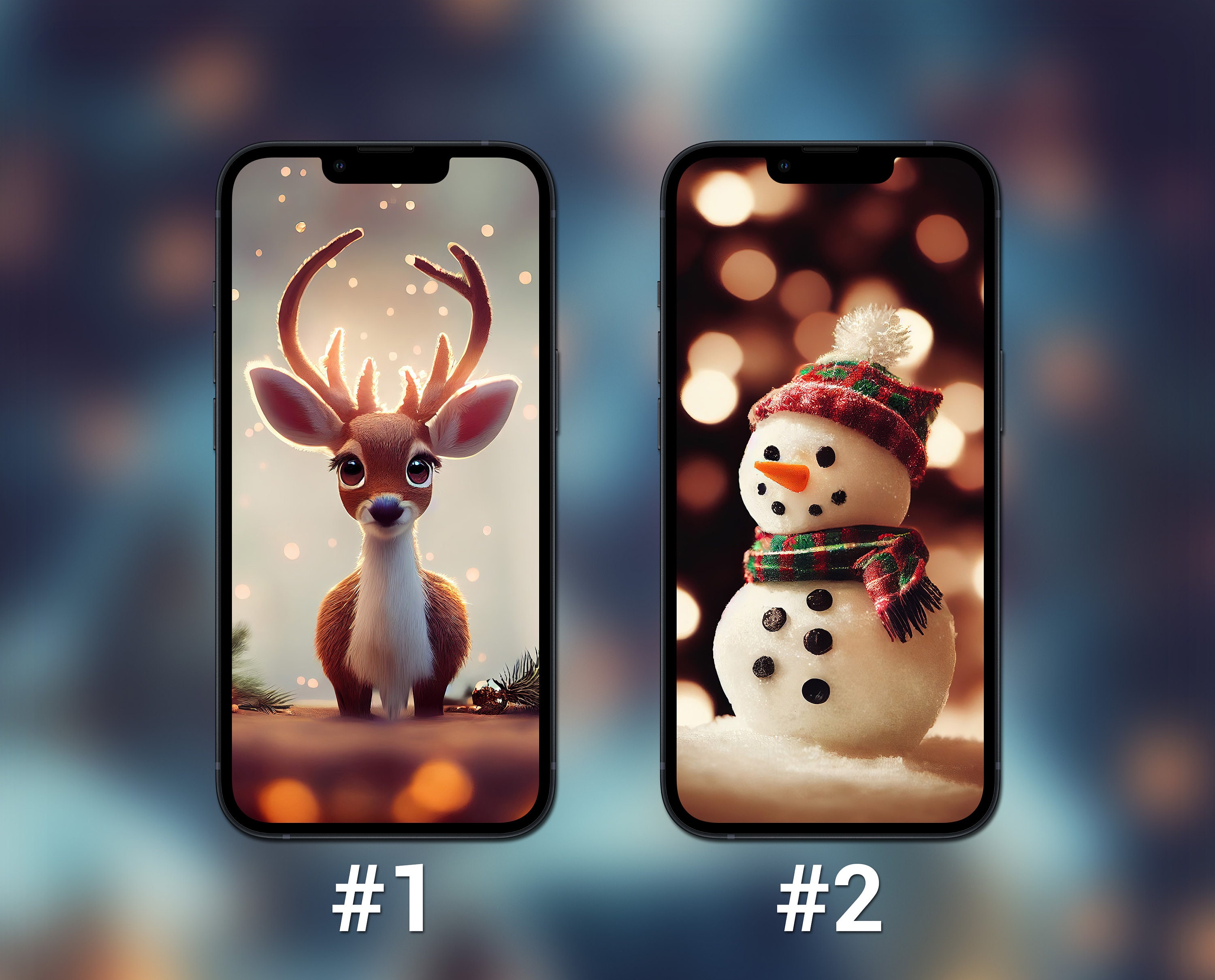 Christmas Wallpapers Iphone Lock Screen Ios 16 Wallpaper - Etsy