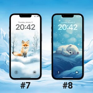 Winter Wallpapers, iPhone Lock Screen, Watercolor Art, Pastel Blue ...