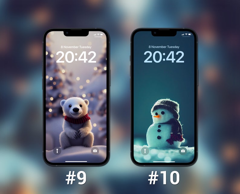 Christmas Wallpapers Iphone Lock Screen Ios 16 Wallpaper - Etsy