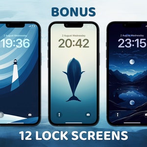 App Icons Blue Ocean Blue iPhone Theme Pack Aesthetic App - Etsy