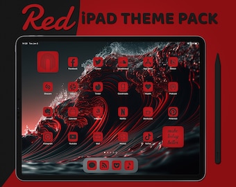 Red Ipad Wallpaper - Etsy