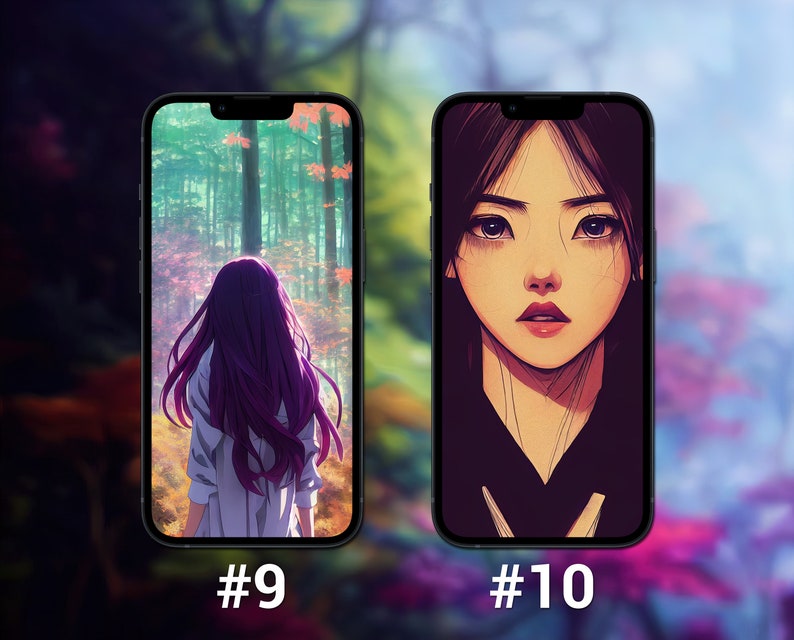 Fonds Décran Anime Girl écran De Verrouillage Iphone Fond Etsy France