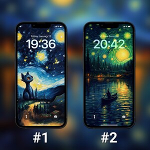 Starry Night Wallpapers, iPhone Lock Screen, Ios 17 Wallpaper, Night ...