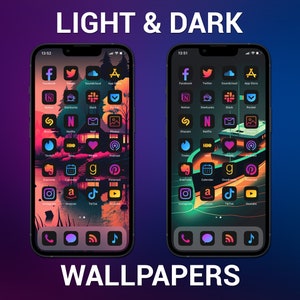 App Icons Neon iPhone Theme Pack Aesthetic App Icons Neon - Etsy