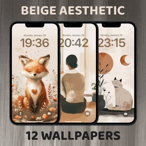 Beige Wallpapers, iPhone Lock Screen, Ios 17 Wallpaper, Neutral ...