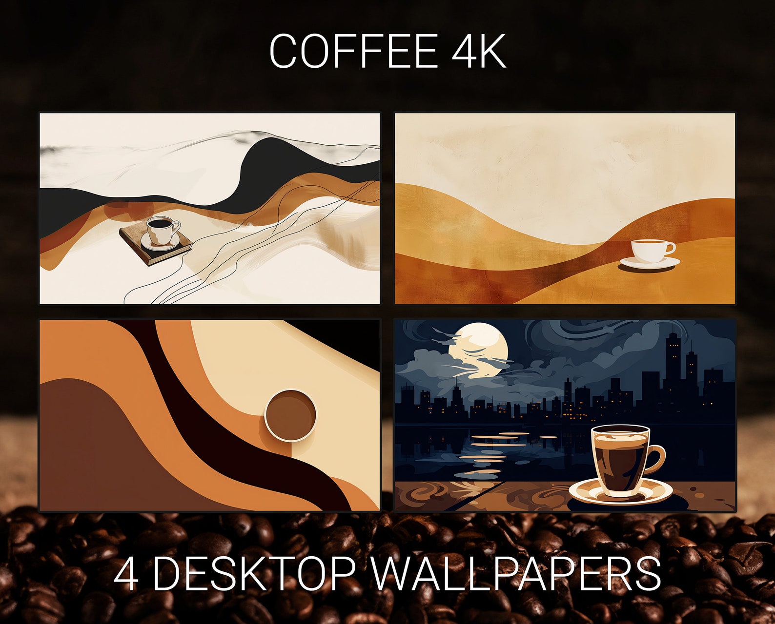 Brown Desktop Icons, Aesthetic Coffee Desktop Wallpapers, Cute Folders ...