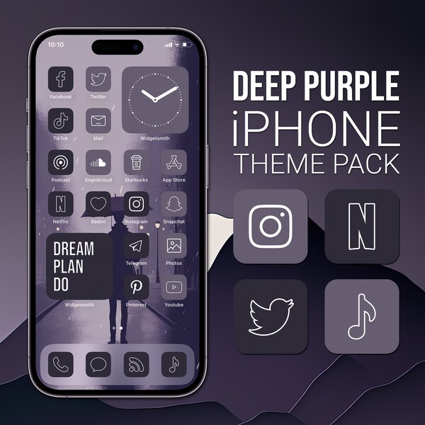 Purple App Icons - Etsy