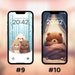 Bear Wallpapers iPhone Lock Screen Kawaii Art Pink and - Etsy