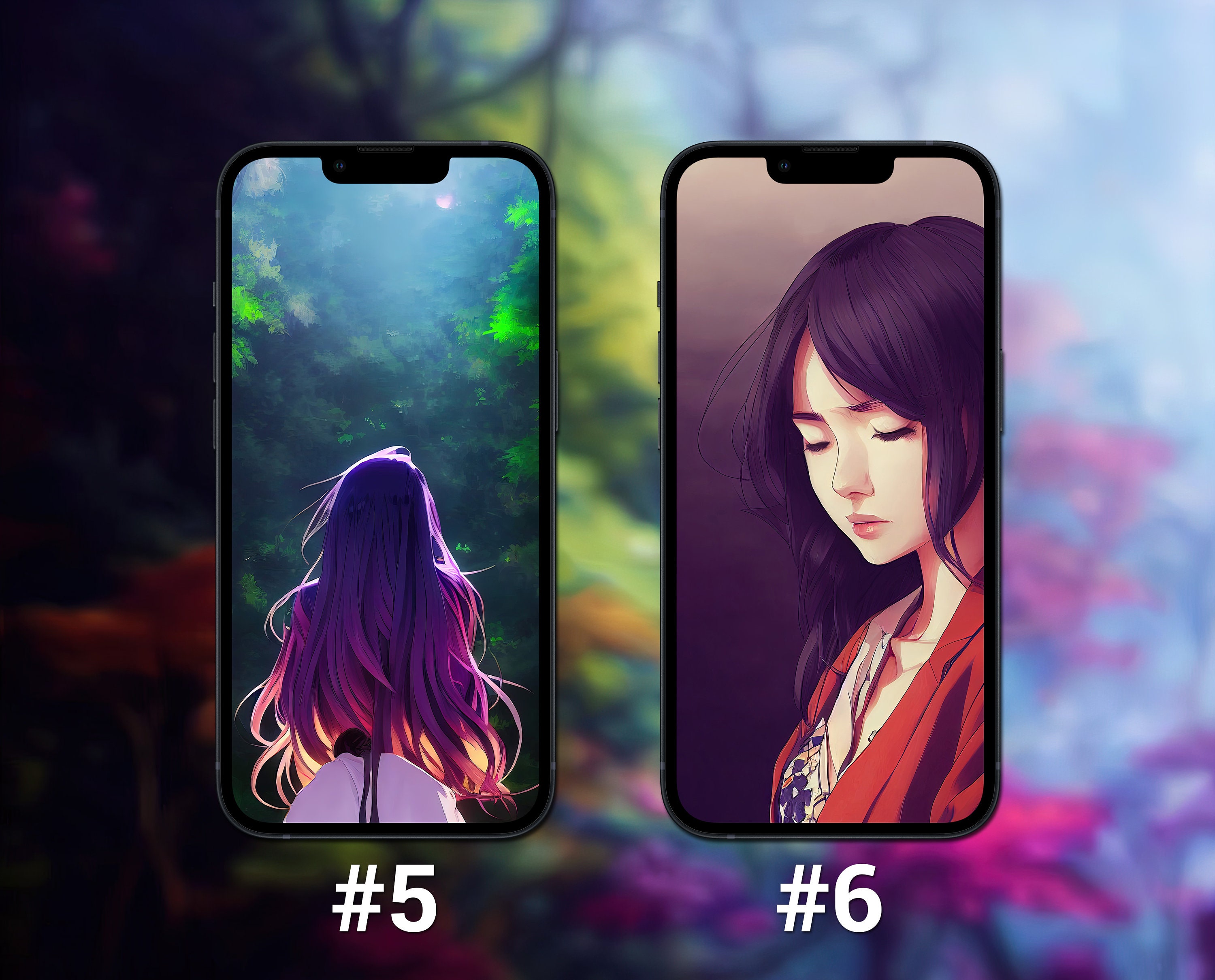 Fonds Décran Anime Girl écran De Verrouillage Iphone Fond Etsy Canada