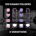 Pink and Black Desktop Folder Icons, Kawaii Aesthetic, Girl Power, Pink ...