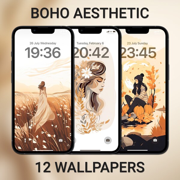 Boho Wallpaper - Etsy