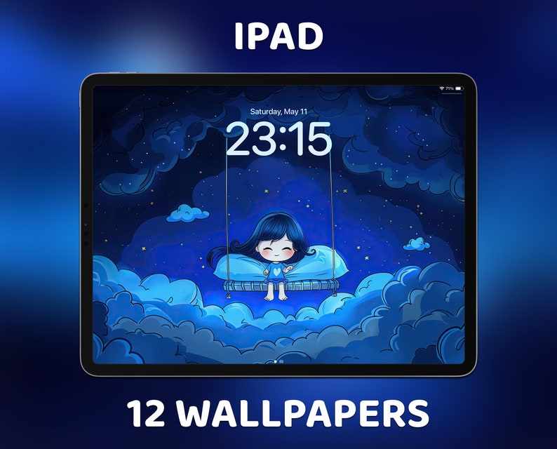 Cute Kawaii App Icon Pack, Blue Aesthetic, Dreamy Kawaii Theme Pack ...