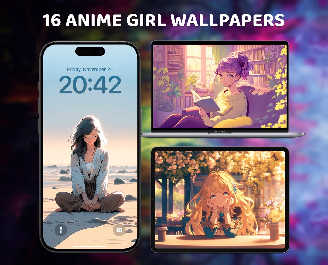 Anime Girl Wallpaper 4k, iPhone and iPad Lock Screen, Chibi Cartoon ...