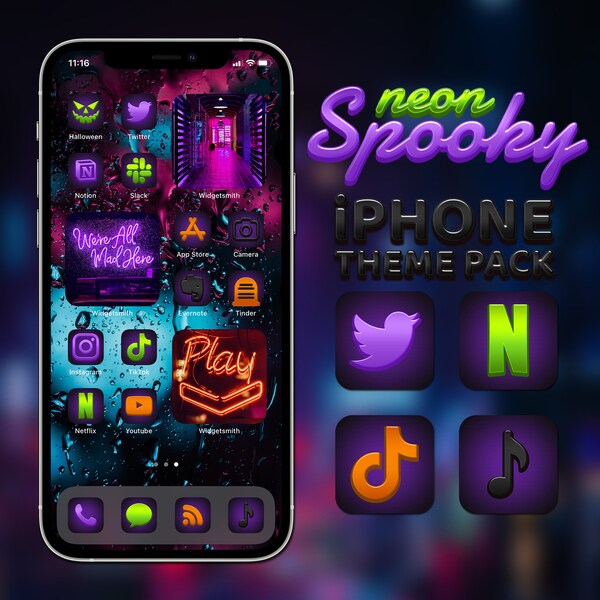 Neon Purple Icons - Etsy