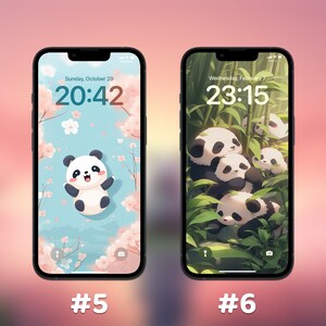 Panda Wallpapers, iPhone Lock Screen, Kawaii Aesthetic, Japanese Art ...