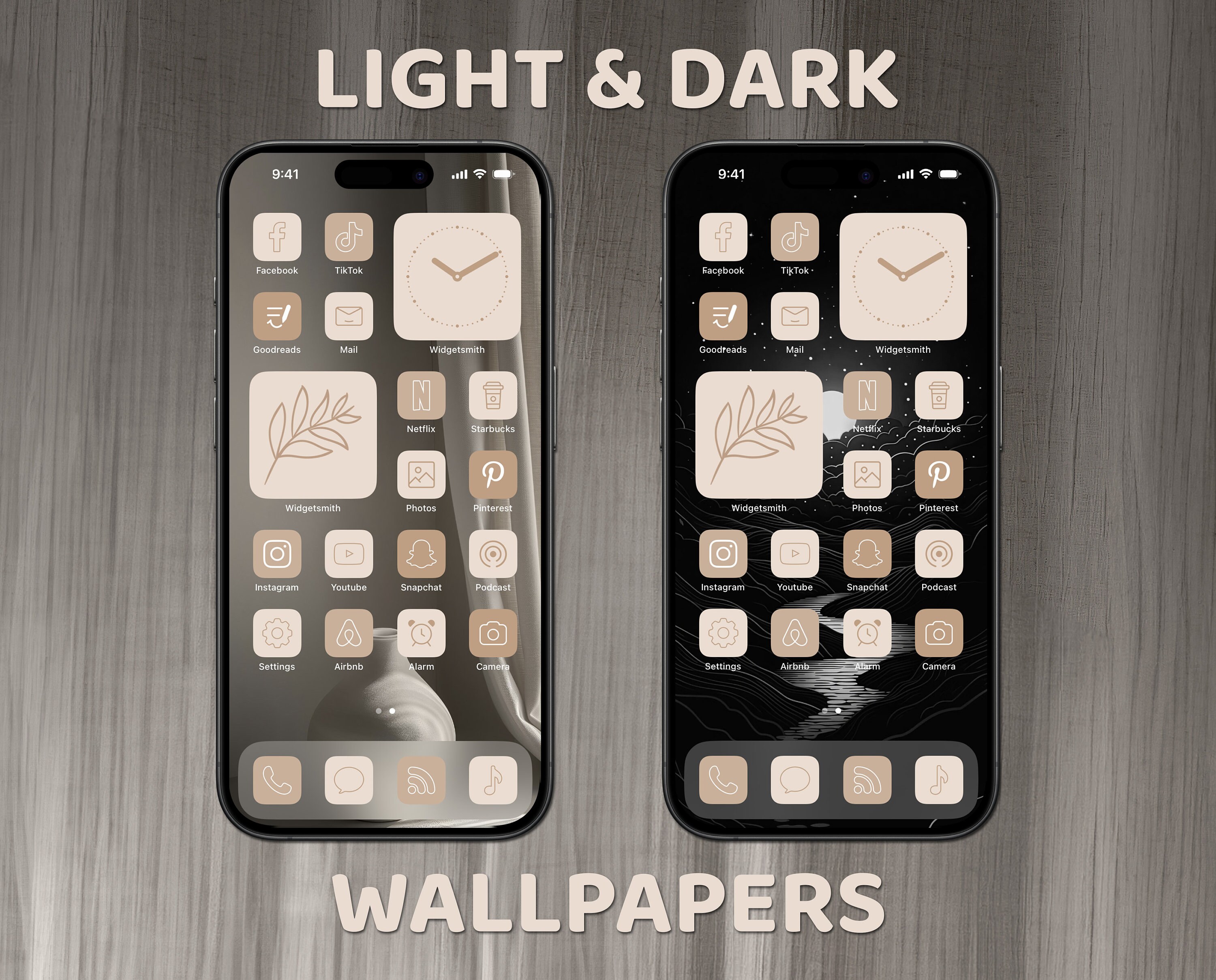 App Icons Beige, iPhone Theme Pack, Neutral Aesthetic, Boho Art Covers ...