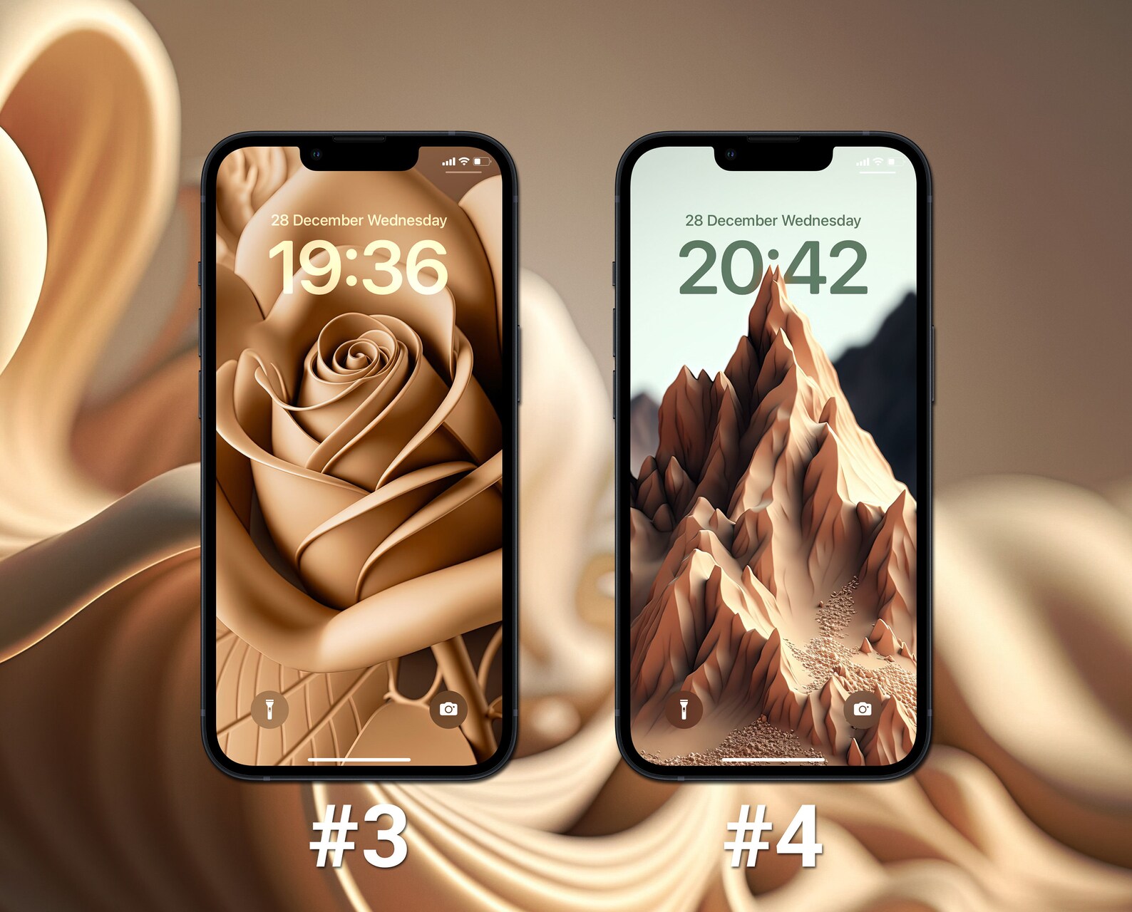 Beige Wallpapers Iphone Lock Screen Ios 16 Wallpaper - Etsy