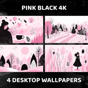 Pink and Black Desktop Folder Icons, Kawaii Aesthetic, Girl Power, Pink ...