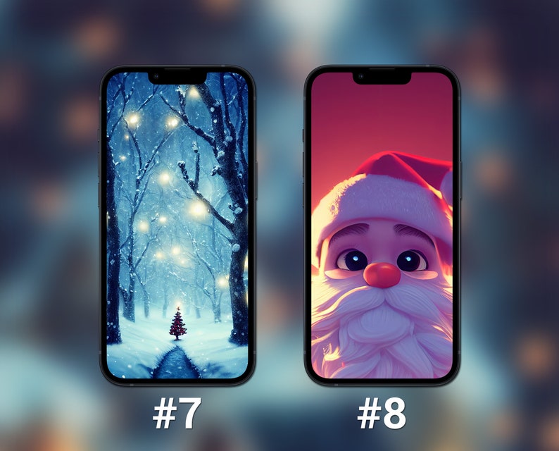 Christmas Wallpapers Iphone Lock Screen Ios 16 Wallpaper - Etsy