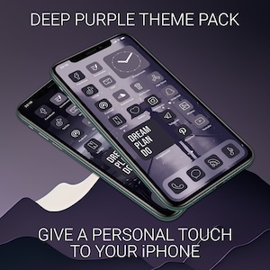 Deep Purple App Icons, iPhone Theme Pack, Aesthetic App Icons, Art ...