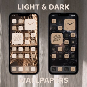 App Icons Beige iPhone Theme Pack Neutral Aesthetic Boho - Etsy