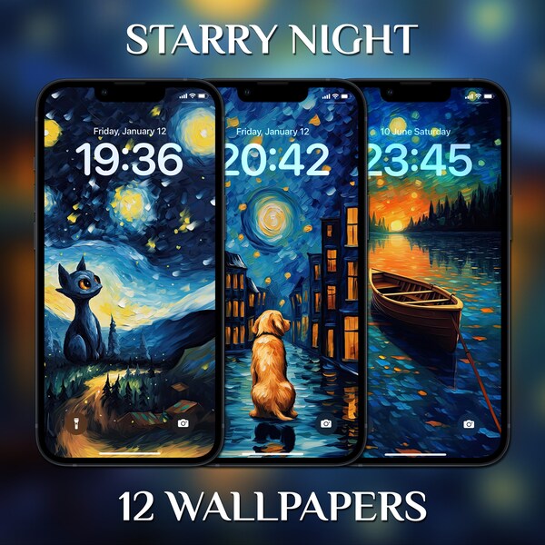 Van Gogh Wallpaper - Etsy