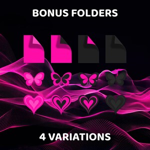 Girly Hot Pink Desktop Bundle, Calendar 2025, Hot Pink Desktop Folder ...