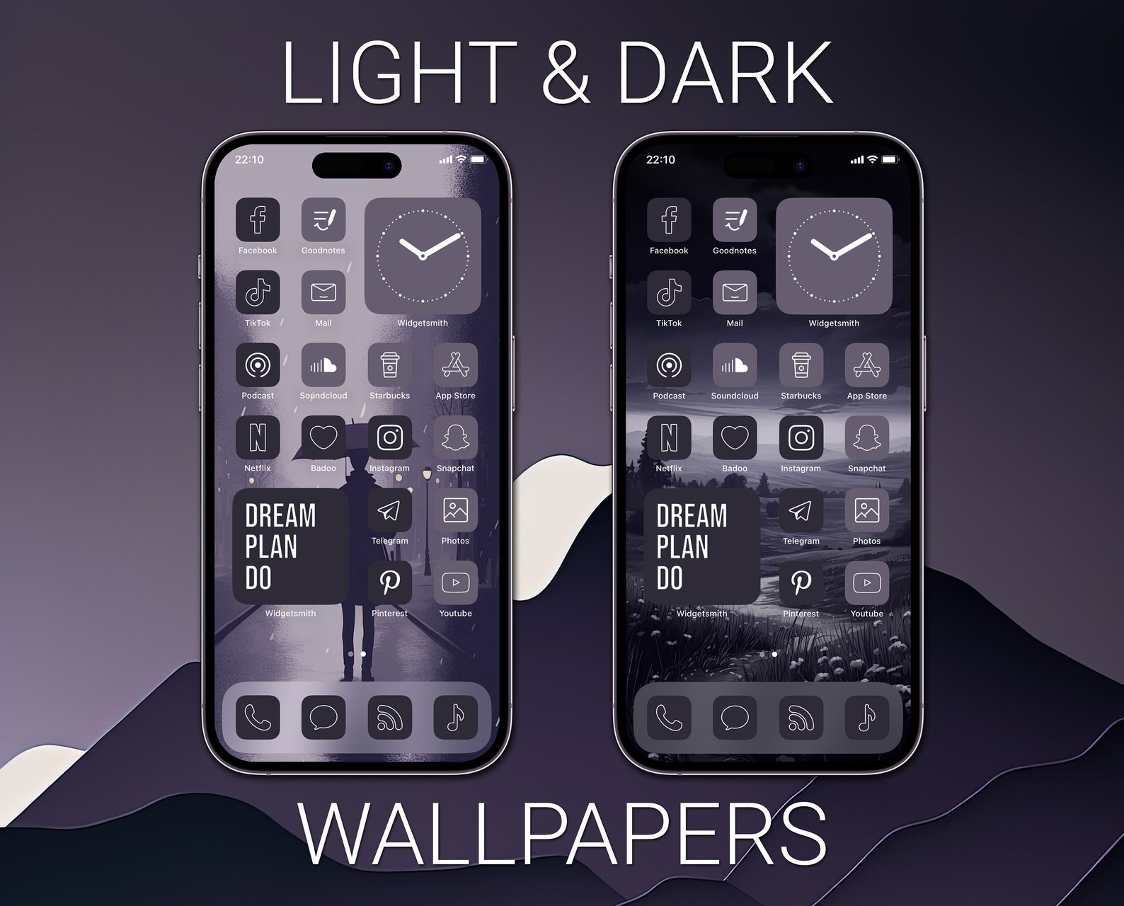 Deep Purple App Icons, iPhone Theme Pack, Aesthetic App Icons, Art ...