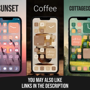 Autumn Aesthetic, Fall App Icons, iPhone Theme Pack, Fall Widget Art ...