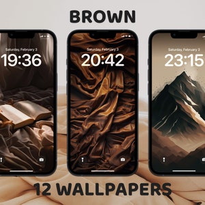Brown App Icons, iPhone Theme Pack, Neutral Aesthetic, Boho Art, Widget ...