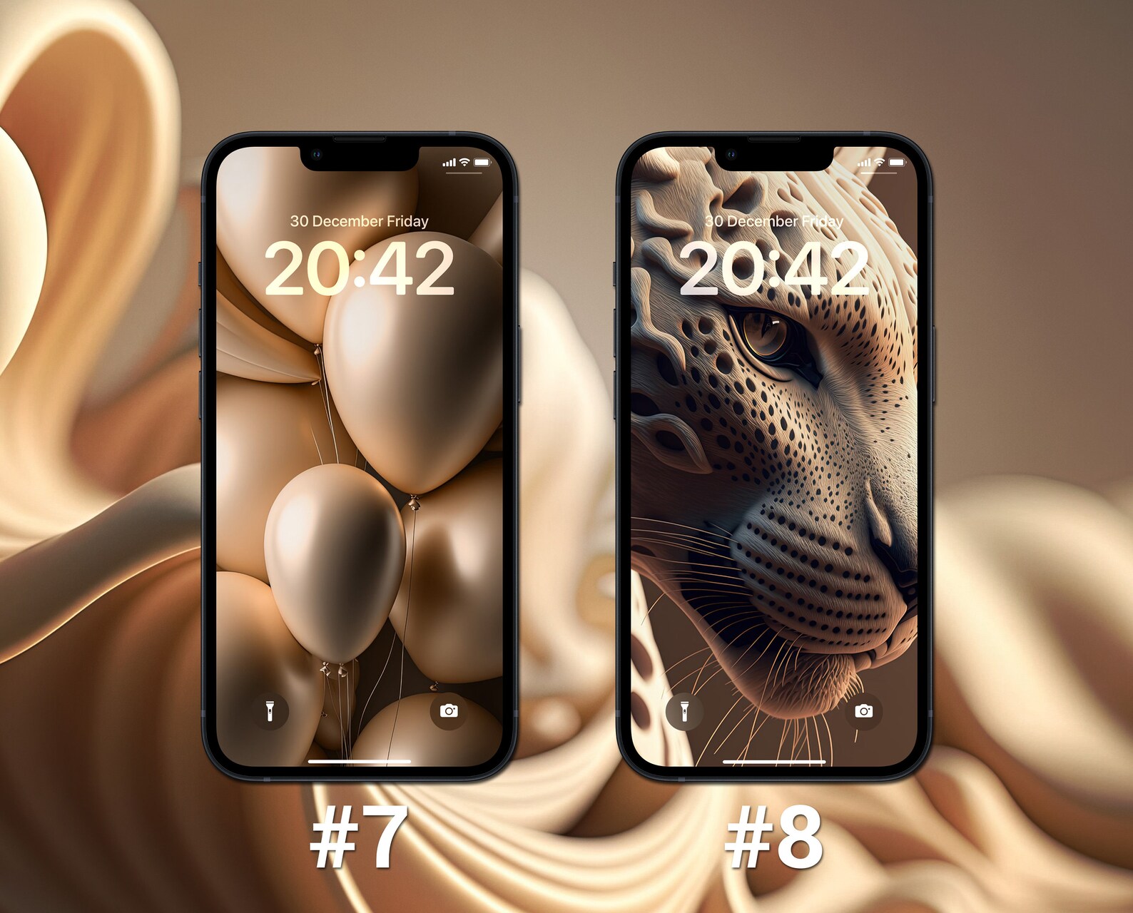 Beige Wallpapers Iphone Lock Screen Ios 16 Wallpaper - Etsy