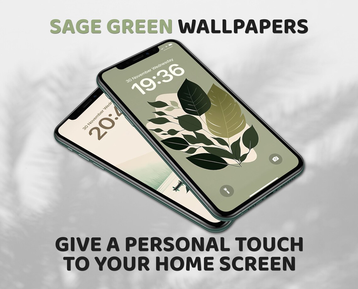Sage Green Wallpapers Iphone Lock Screen Ios 16 Wallpaper - Etsy