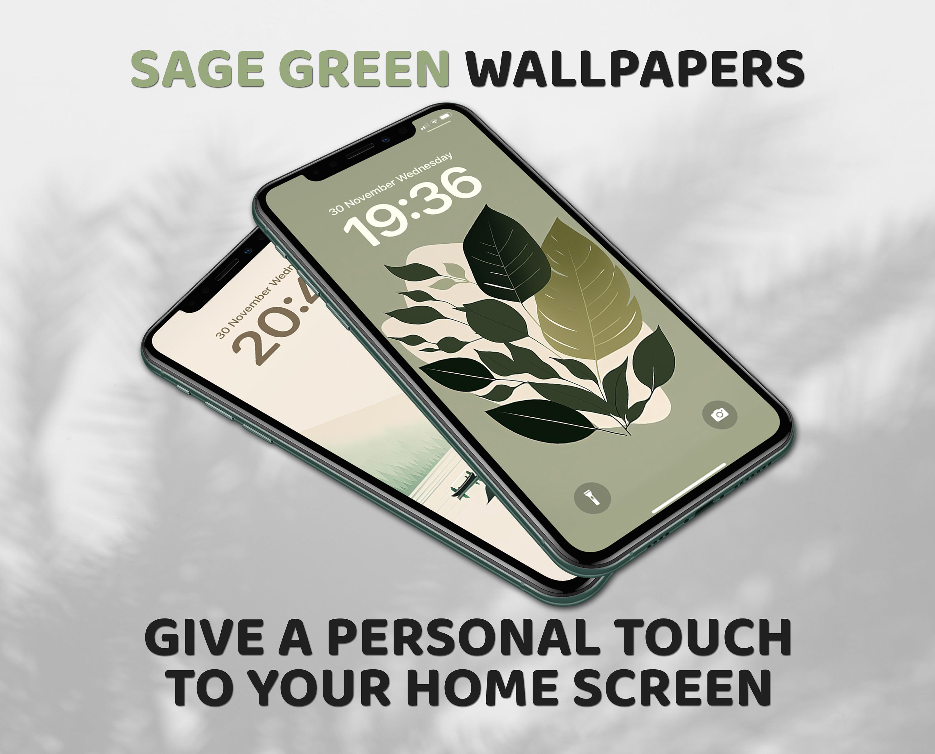 Sage Green Wallpapers Iphone Lock Screen Ios 16 Wallpaper - Etsy