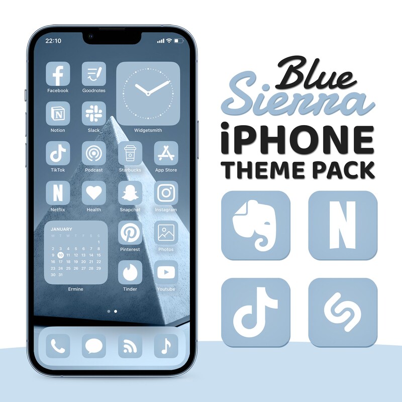 Blue App Icons - Etsy