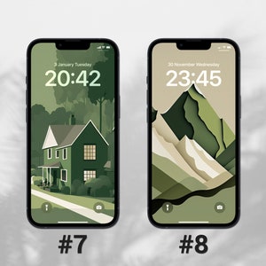 Sage Green Wallpapers iPhone Lock Screen Ios 16 Wallpaper - Etsy