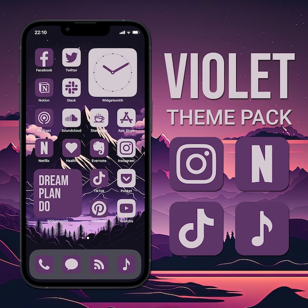 Purple Wallpaper iPhone - Etsy