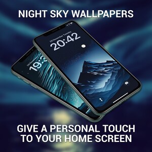 Night Sky Wallpapers Iphone Lock Screen Astronomy Ios 16 - Etsy