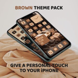 Brown App Icons iPhone Theme Pack Neutral Aesthetic Boho - Etsy