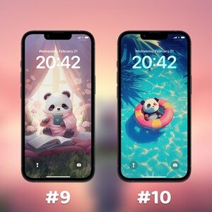 Panda Wallpapers, iPhone Lock Screen, Kawaii Aesthetic, Japanese Art ...