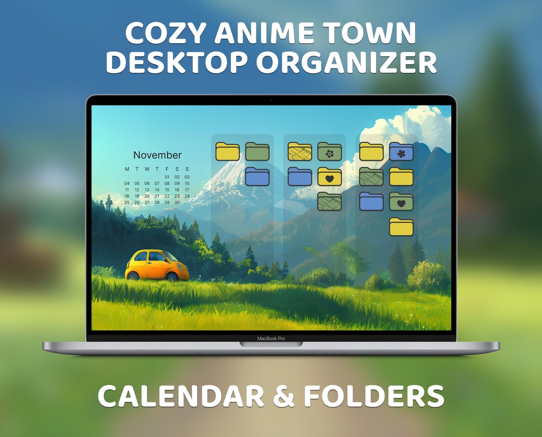 Anime Desktop Organizer, 2024 2025 Calendar, Desktop Wallpaper ...