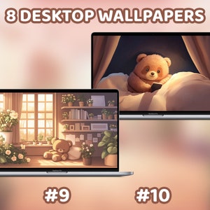 Cute Bear Wallpaper, iPhone and iPad Lock Screen, Kawaii Art, Aesthetic ...