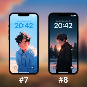 Anime Boy Wallpapers, iPhone Lock Screen, Cartoon Style Wallpaper ...