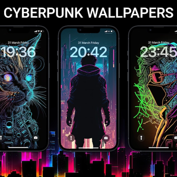 Cyberpunk Wallpaper - Etsy