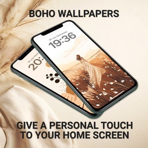 Boho Wallpapers, iPhone Lock Screen, Neutral Aesthetic, Boho Art, Brown ...
