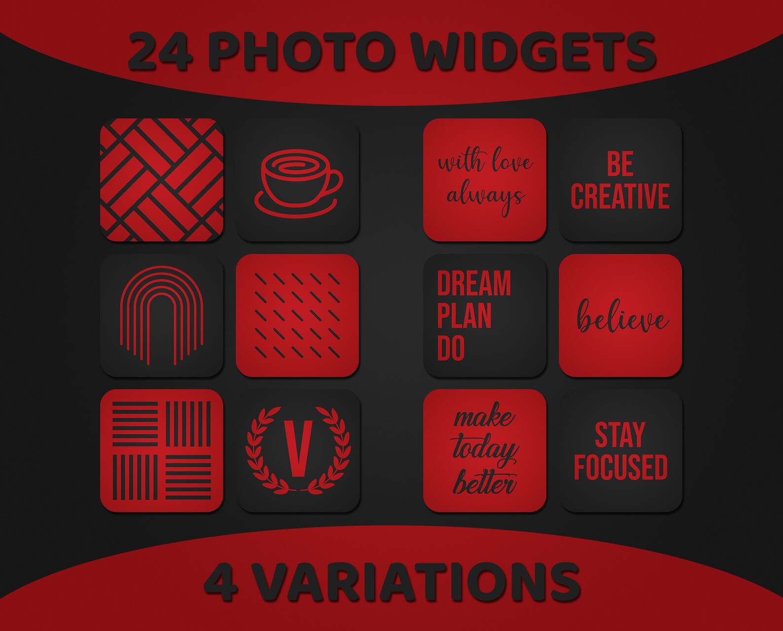 Red and Black App Icons Iphone Theme Pack Aesthetic Red App - Etsy