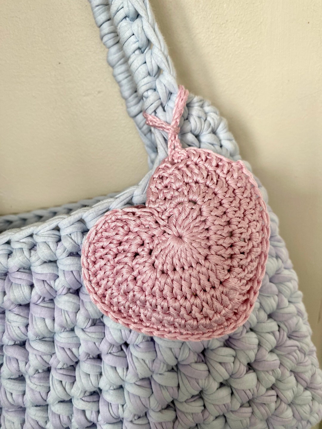 Crochet Heart Bag Pattern Airpods Case Coin Purse Small Pouch Written ...