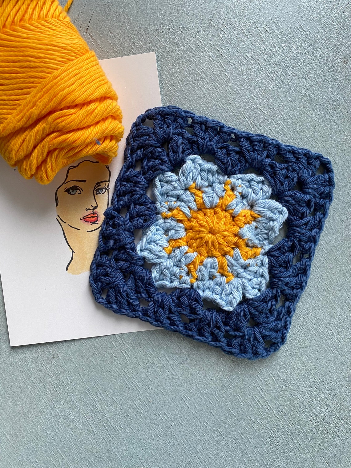 SUN Granny Square Written Pattern CROCHET english - Etsy