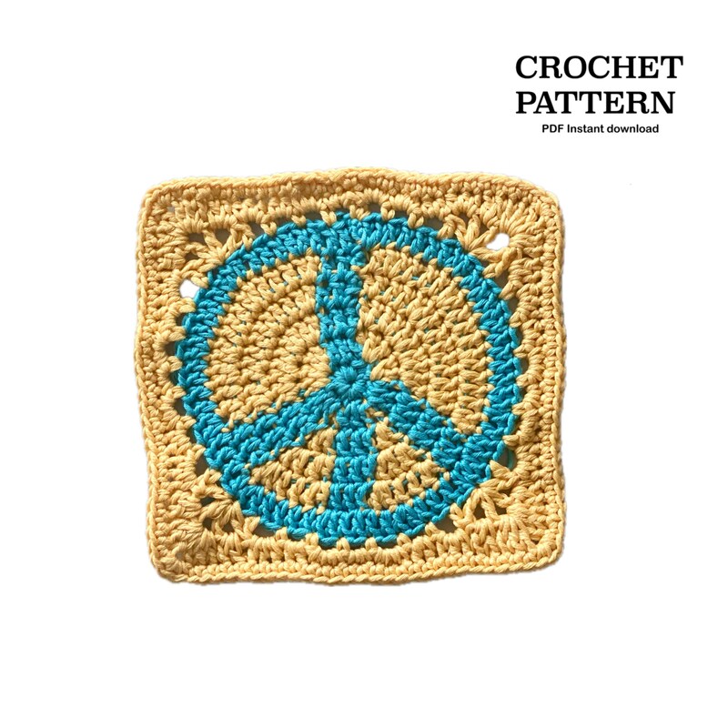 Crochet Peace Sign - Etsy